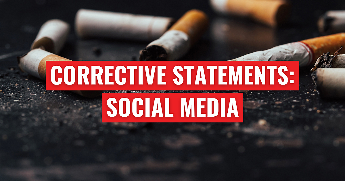 Corrective Statements: Social Media… | Campaign for Tobacco-Free Kids