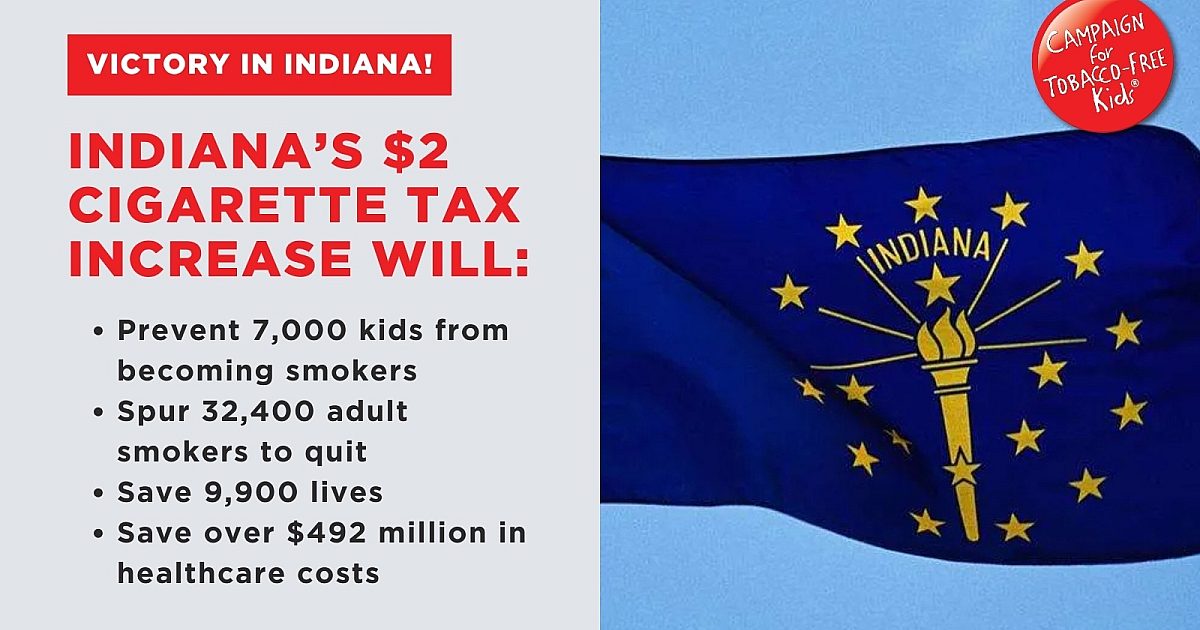 Indiana Tobacco Tax Increase Will… | Campaign for Tobacco-Free Kids